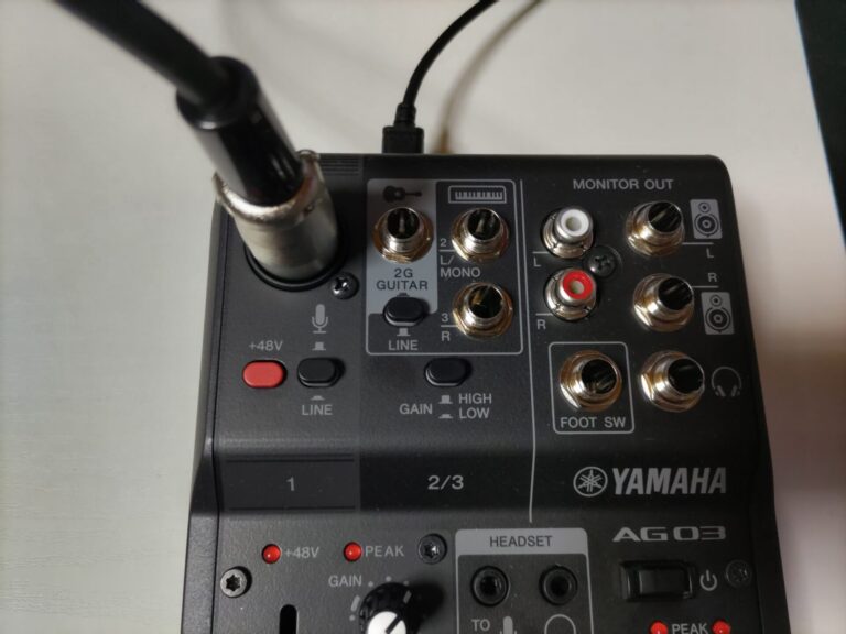 オーディオテクニカのマイクAT2020とYAMAHAのオーディオインターフェースAG03の接続方法 | ななくさぶろぐ